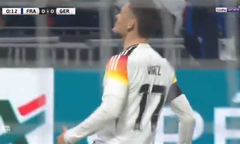 FilGoal | فيديوهات | هدف صاعق لـ ألمانيا ضد فرنسا في أول 7 ثوان - فلوريان فيرتز (ودي)